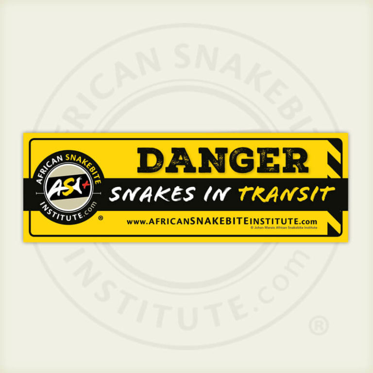 ASI Sticker - Danger Venomous Snakes (Warning Triangle) - Small (15x15 ...