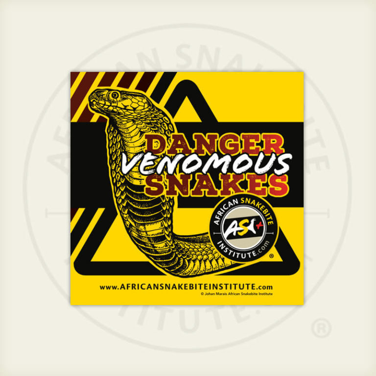 ASI Sticker - Danger Venomous Snakes (Warning Triangle) - Small (15x15 ...