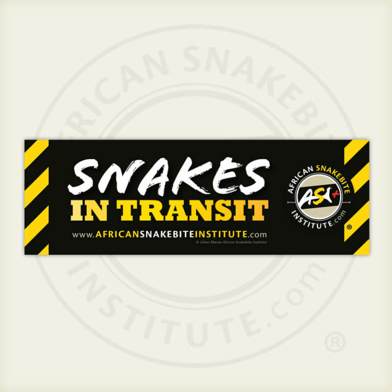 ASI Bumper Sticker - Snakes In Transit - African Snakebite Institute