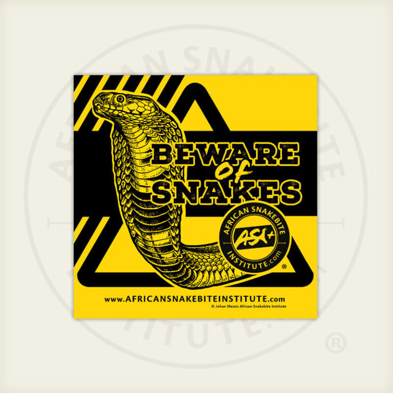 ASI Sticker - Beware of Snakes - Large (30x30) - African Snakebite ...