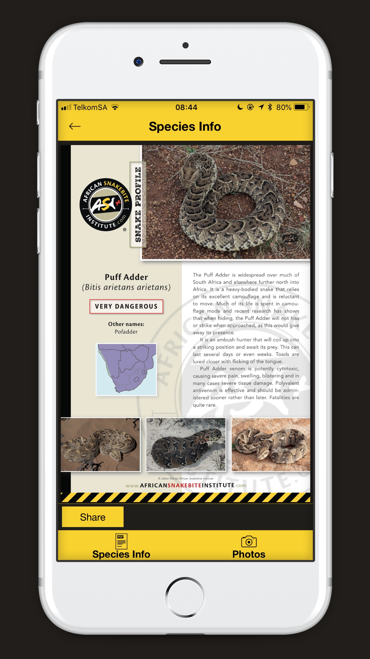 Download our free app - African Snakebite Institute