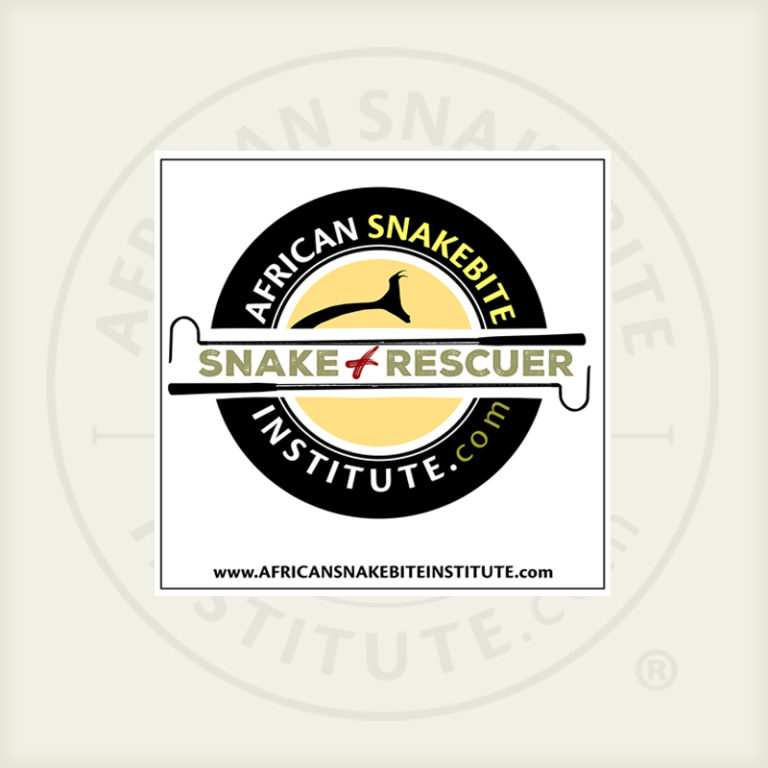 Snake Rescuer Vehicle Sticker - Large (30x30) - African Snakebite Institute