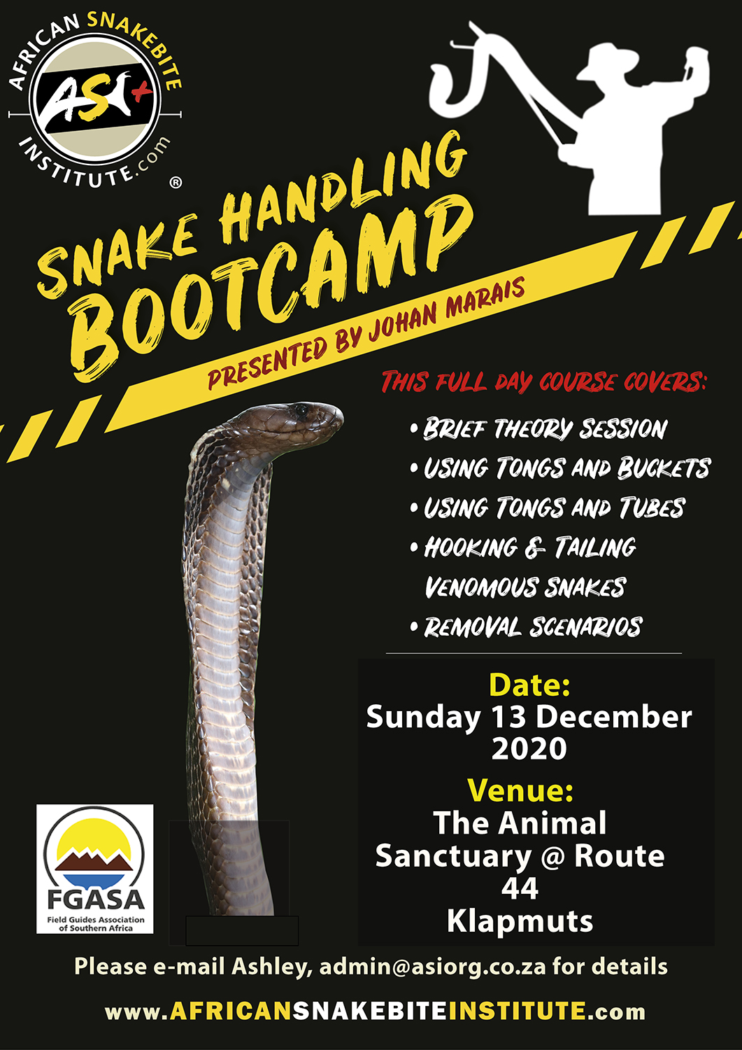 Snake Handling Bootcamp (Western Cape) - 2020-112-13 - African ...