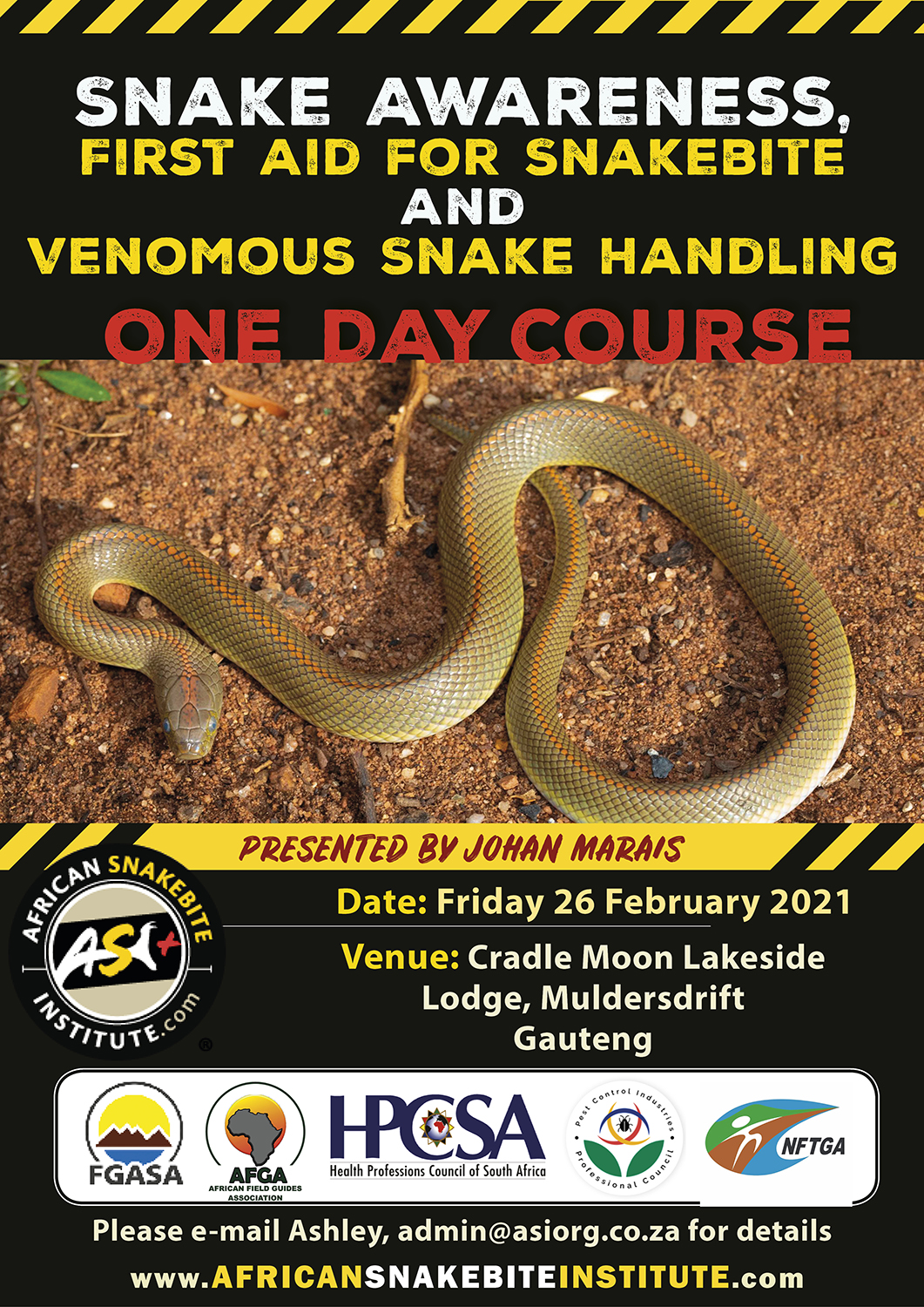 Snake Awareness & Venomous Snake Handling (Gauteng) - 2021-02-26 ...