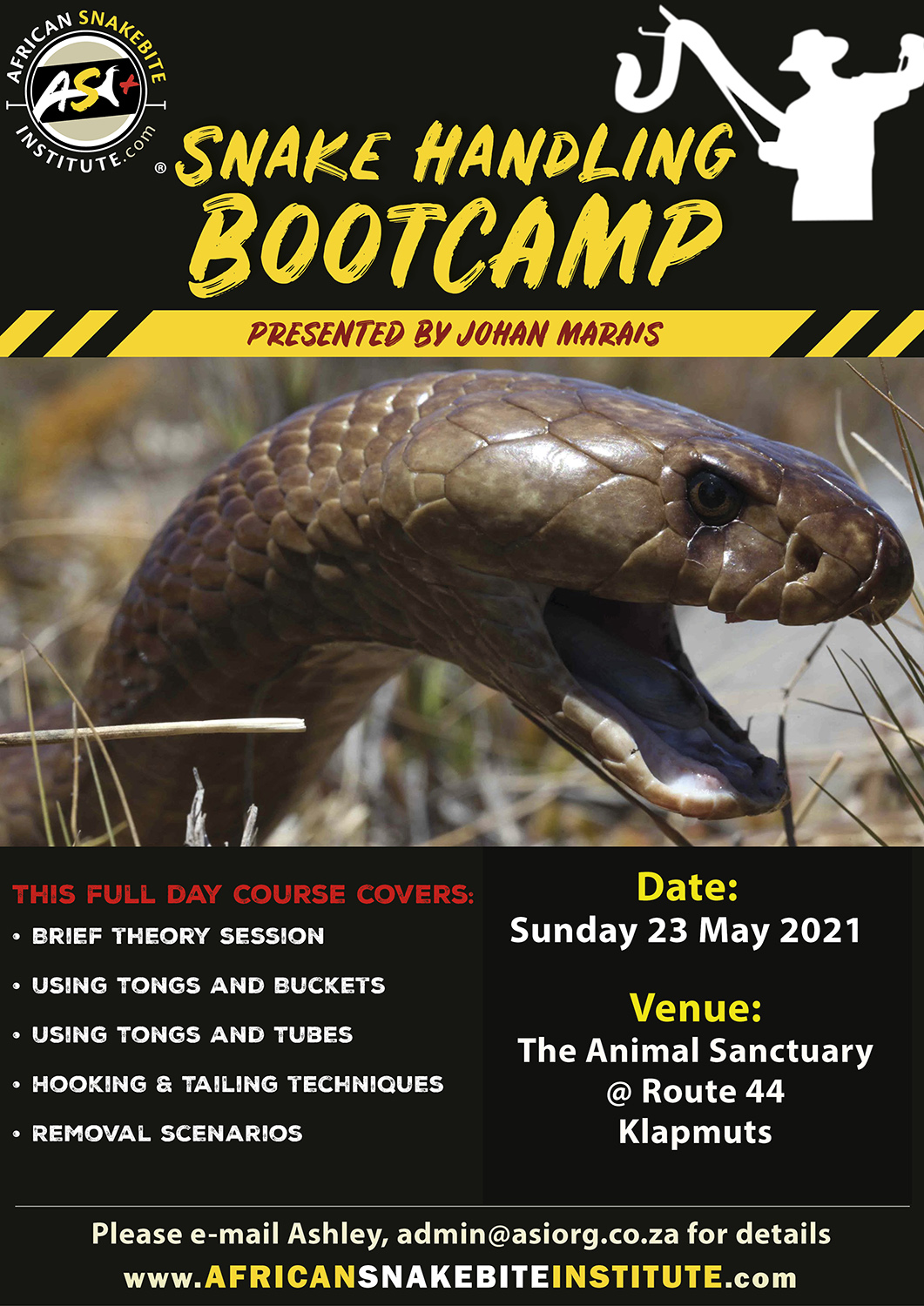 Snake Handling Bootcamp (Western Cape) - 2021-05-22 - African Snakebite Institute