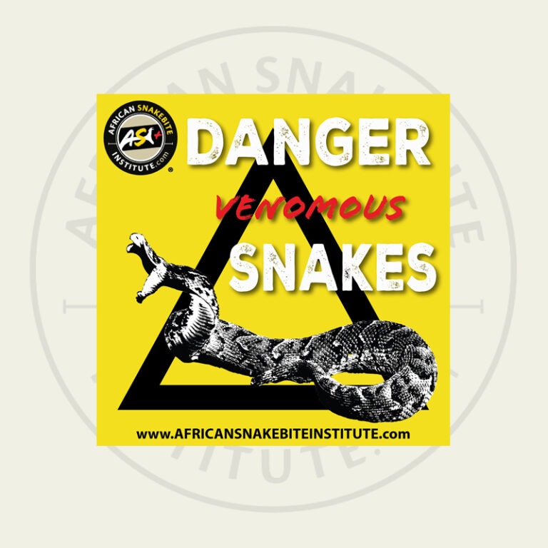 ASI Warning Signboard - Danger Venomous Snakes (Plastic) - African ...
