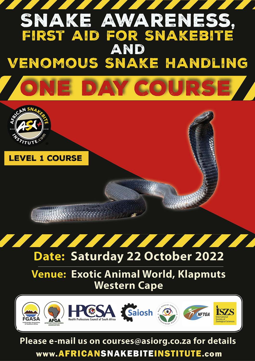 Snake Awareness & Venomous Snake Handling (Western Cape) - 2022-10-22