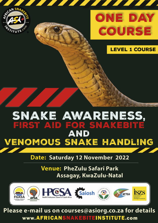 Snake Awareness & Venomous Snake Handling (KZN) - 2022-11-12