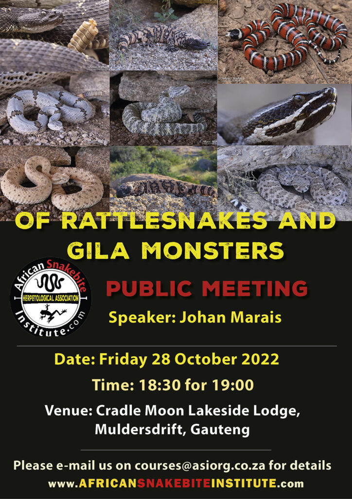 ASIHA 28 October 2022 - African Snakebite Institute