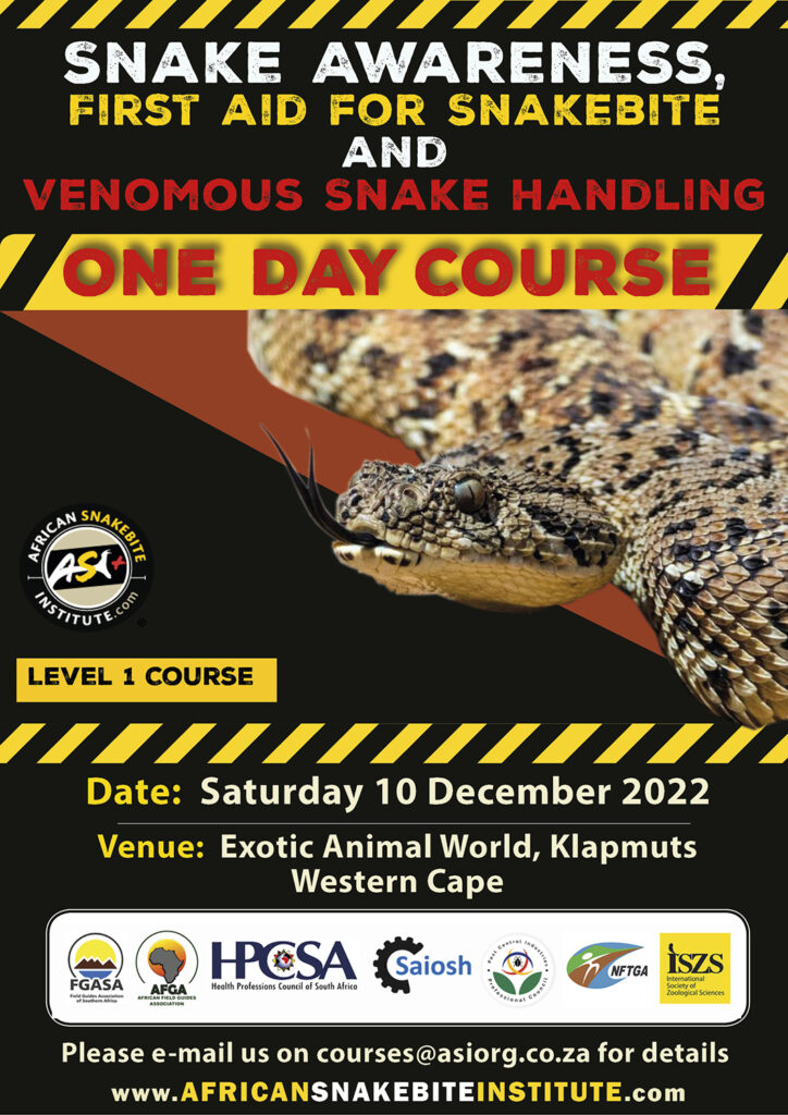 Snake Awareness & Venomous Snake Handling (Western Cape) - 2022-12-10