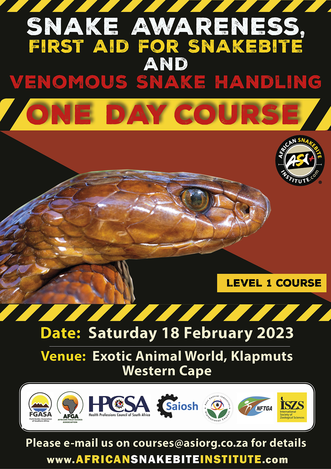 Snake Awareness & Venomous Snake Handling (Western Cape) - 2023-02-18