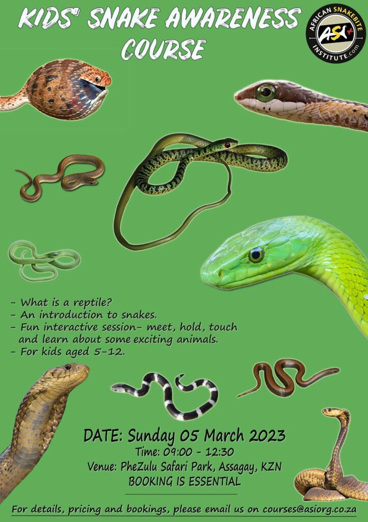 Kids' Snake Awareness Course (Kwa-Zulu-Natal) - 2023-03-05