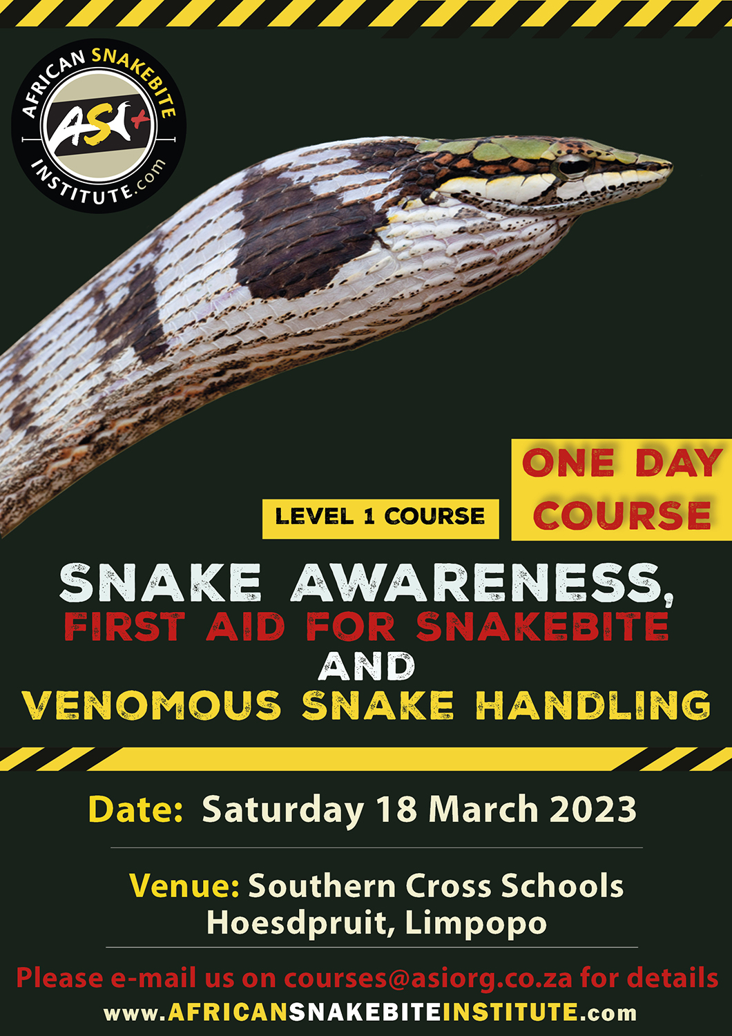 Snake Awareness & Venomous Snake Handling (Hoedspruit) - 2023-03-18
