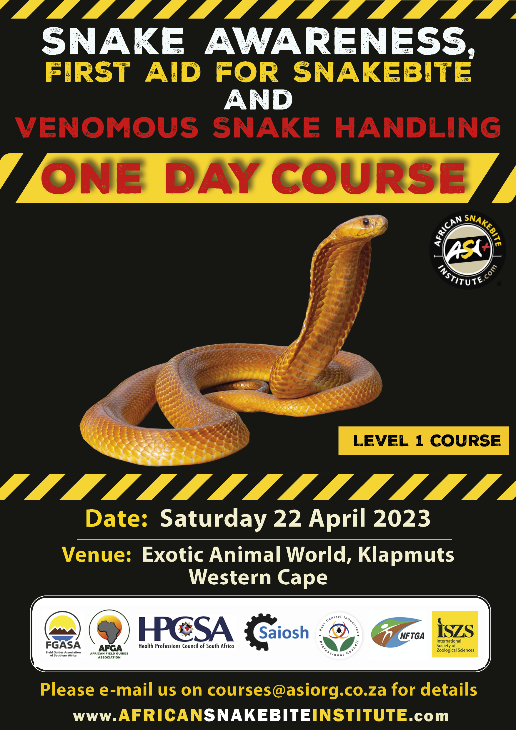 Snake Awareness & Venomous Snake Handling (Western Cape) - 2023-04-22