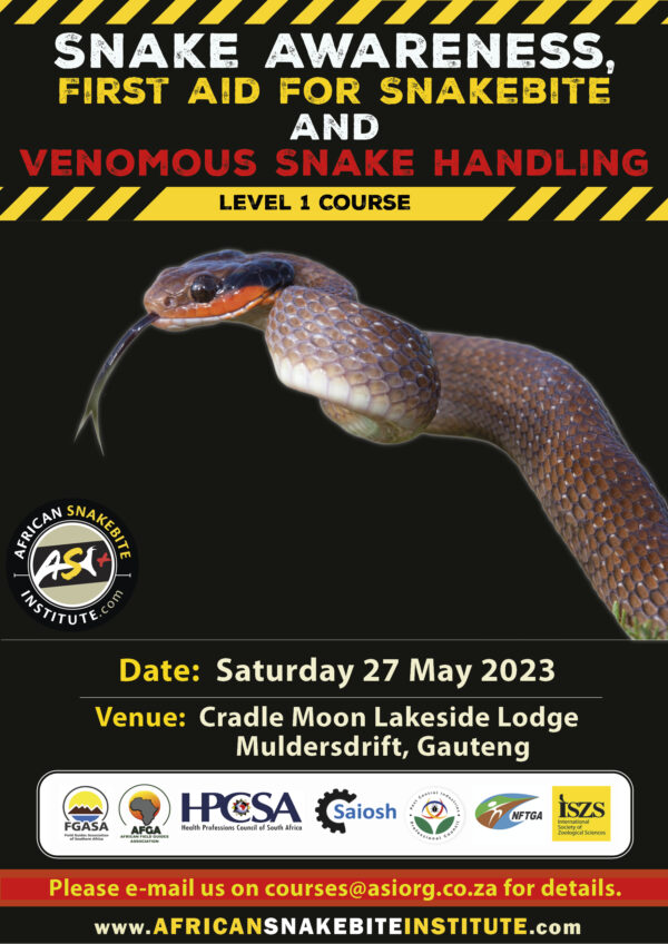 Snake Awareness & Venomous Snake Handling (Gauteng) - 2023-05-27