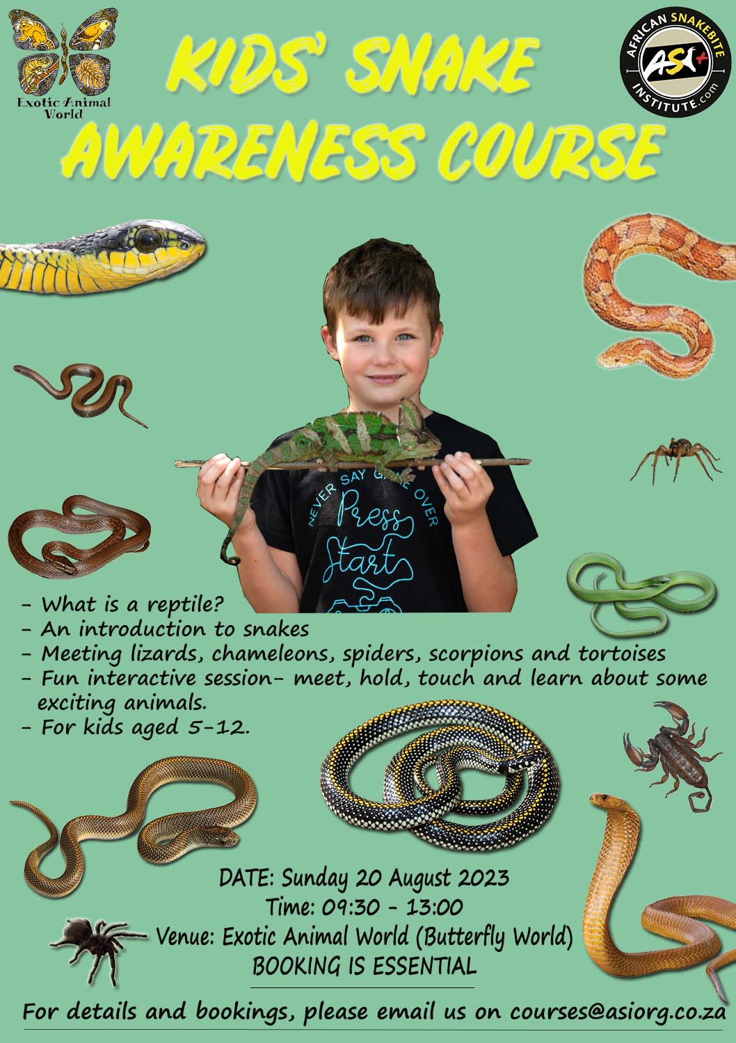 Kids' Snake Awareness Course (Western Cape) - 2023-08-20