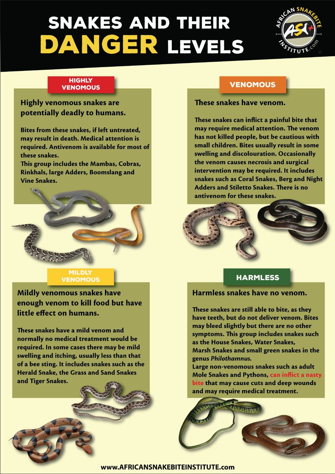 Do harmless snakes bite? - African Snakebite Institute