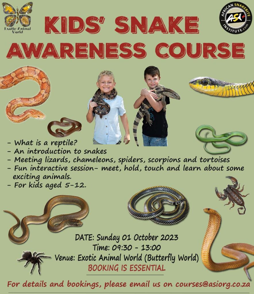 Kids' Snake Awareness Course (Western Cape) - 2023-10-01
