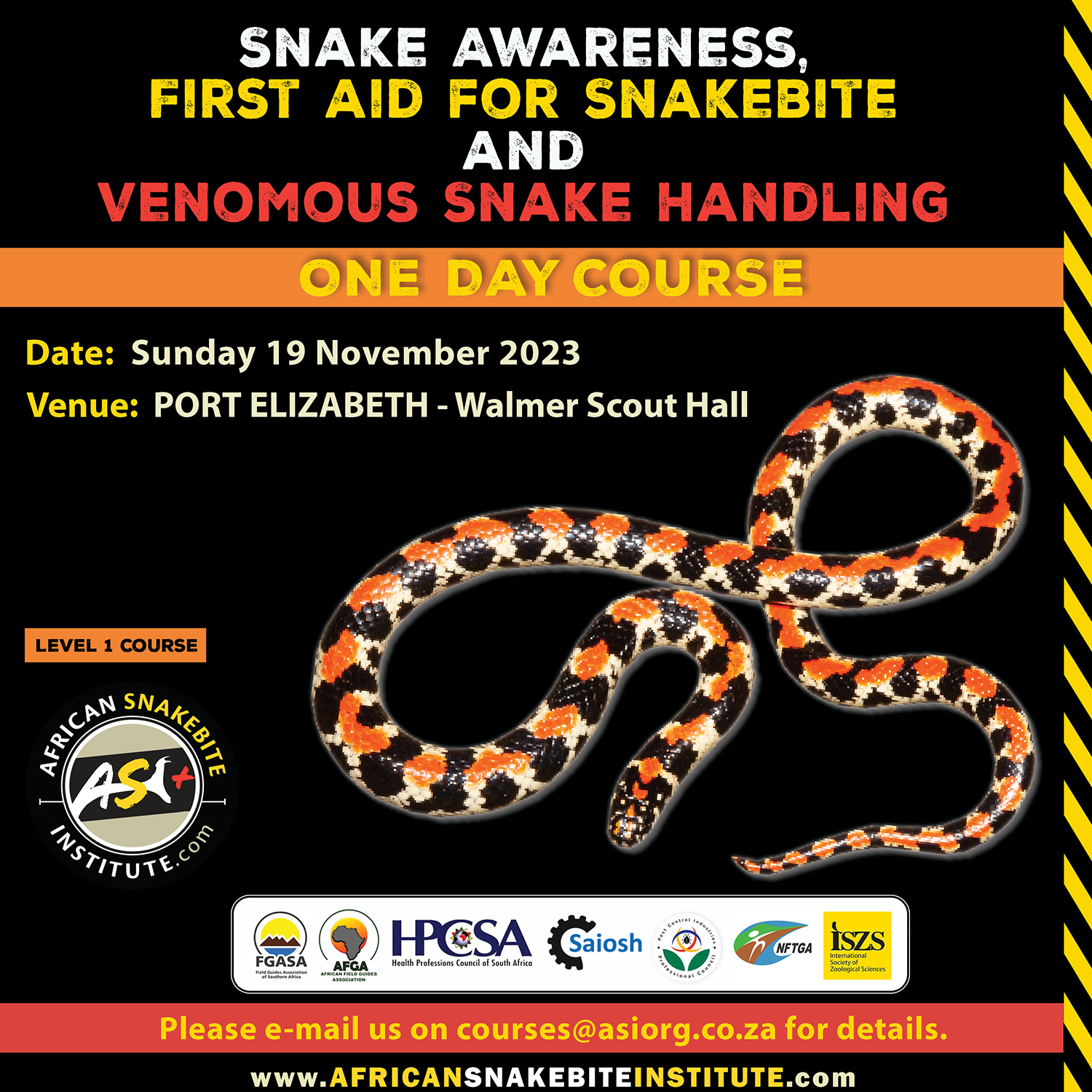Snake Awareness & Venomous Snake Handling (Eastern Cape) - 2023-11-19