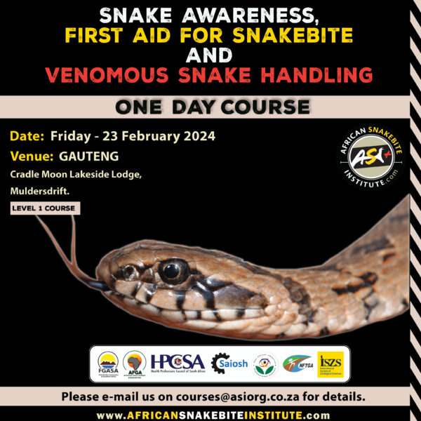 Snake Awareness & Venomous Snake Handling (Gauteng) - 2024-02-23