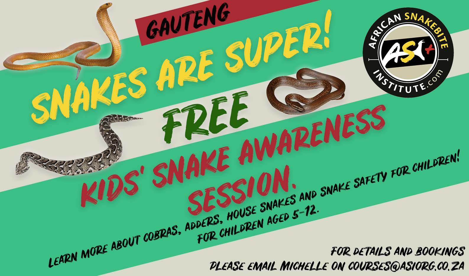 Snakes are super! Kids' Snake Awareness Session - Gauteng - Cradle Moon ...