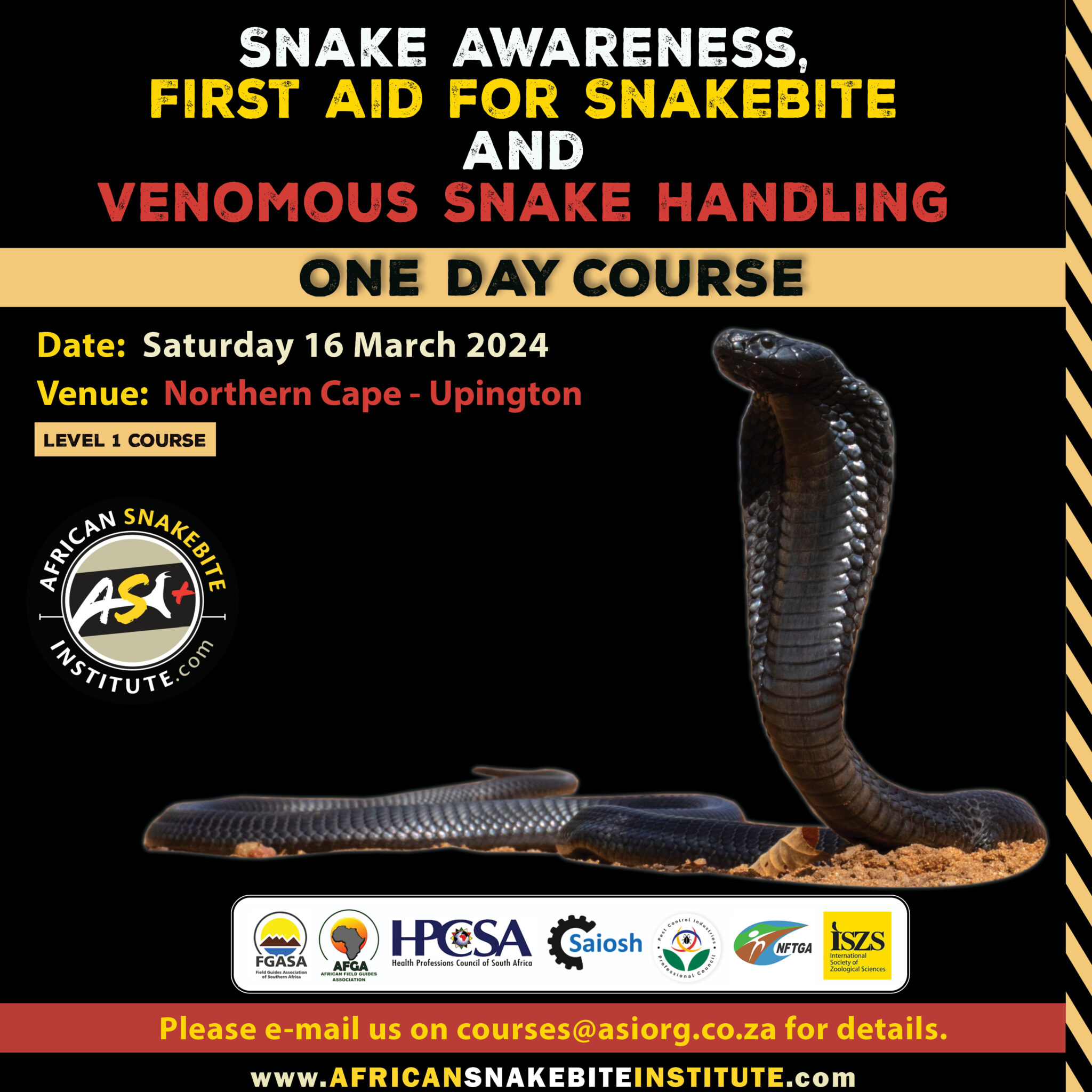 Snake Awareness & Venomous Snake Handling (Northern Cape) - 2024-03-16
