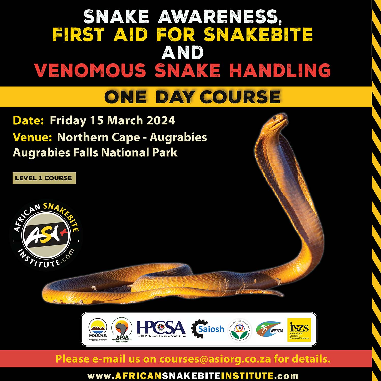 Snake Awareness & Venomous Snake Handling (Northern Cape) - 2024-03-15