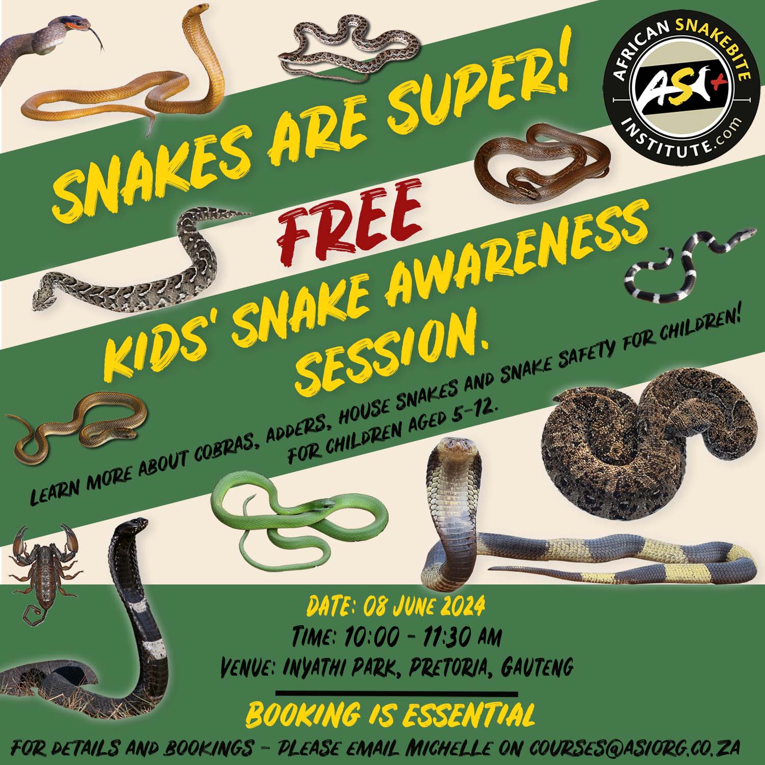 Snakes are super! Kids' Snake Awareness Session - Gauteng - Pretoria ...