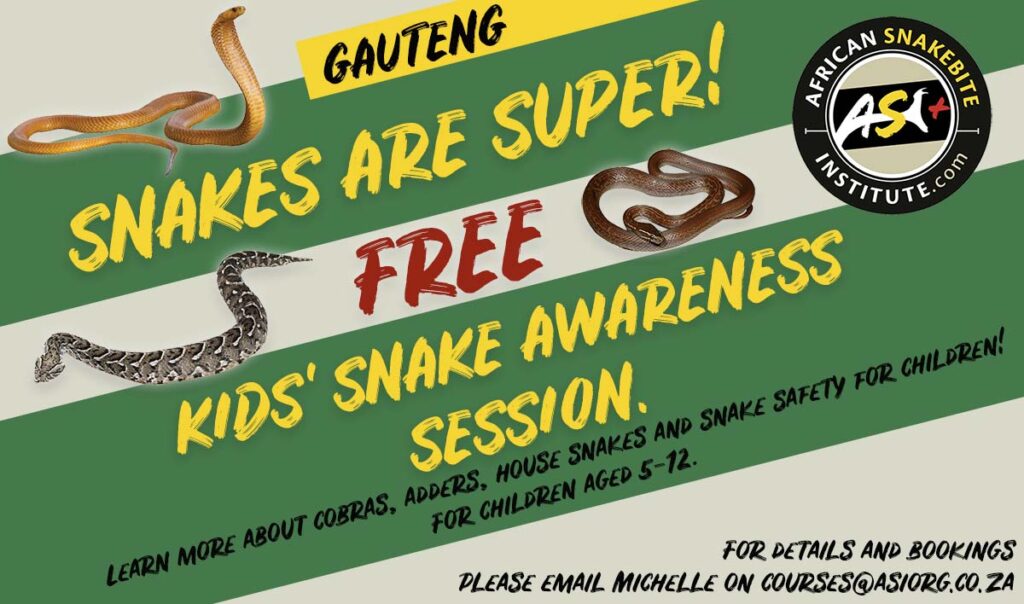 Snakes are super! Kids' Snake Awareness Session - Gauteng - Pretoria ...