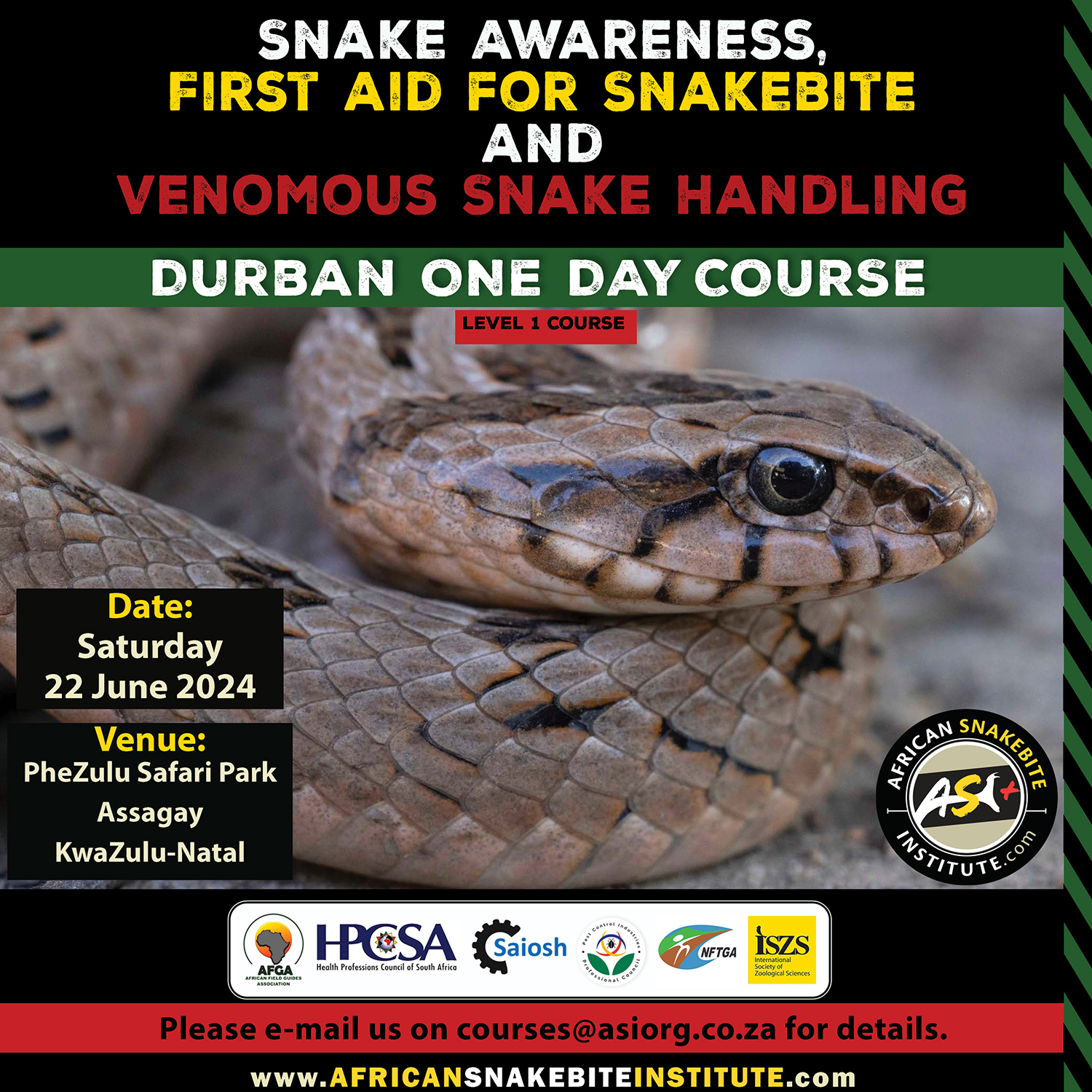Snake Awareness & Venomous Snake Handling (KZN) - 2024-06-22