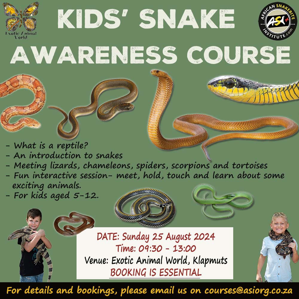 Kids' Snake Awareness Course (Western Cape) - 2024-08-25