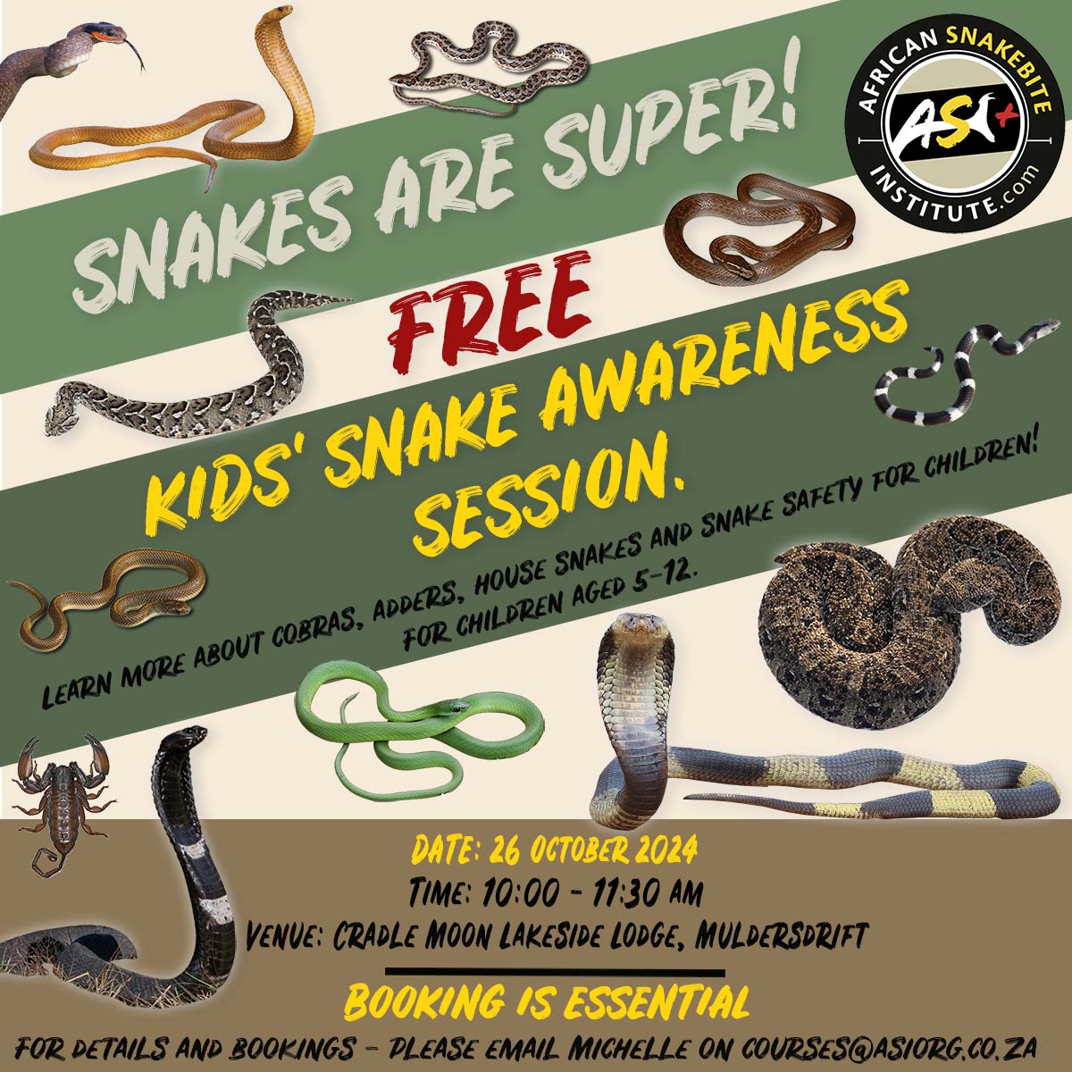 Snakes are super! Kids' Snake Awareness Session - Gauteng - Cradle Moon ...