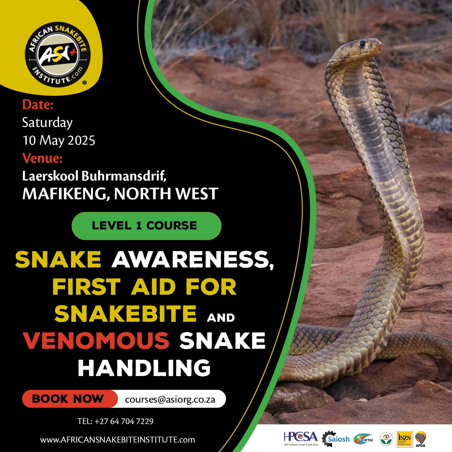 Snake Awareness & Venomous Snake Handling (Mafikeng) - 2025-05-10