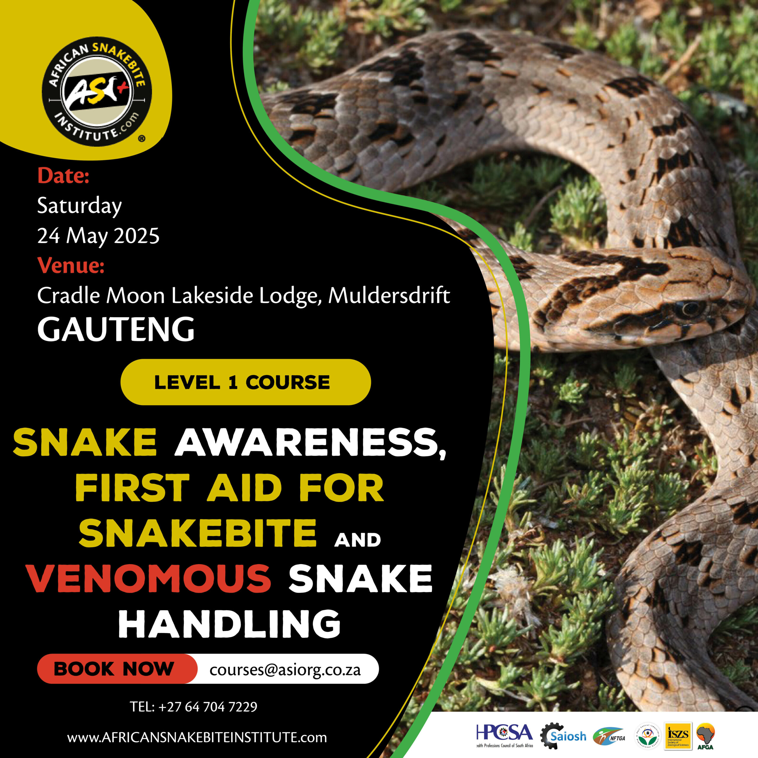 Snake Awareness & Venomous Snake Handling (Gauteng) - 2025-05-24