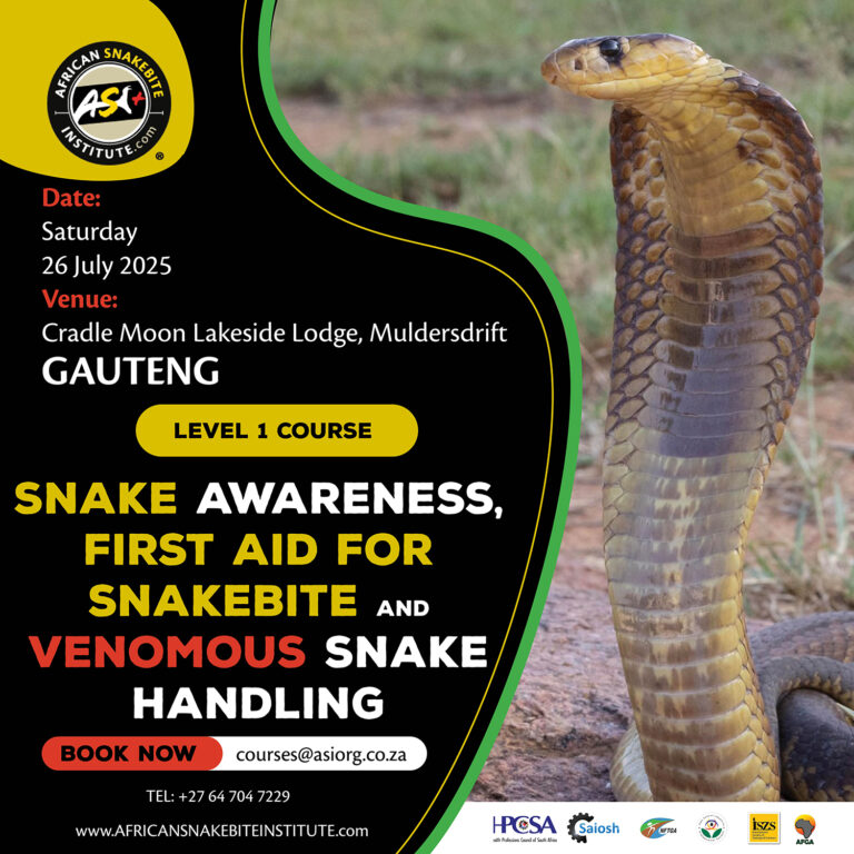 Snake Awareness & Venomous Snake Handling (Gauteng) - 2025-07-26