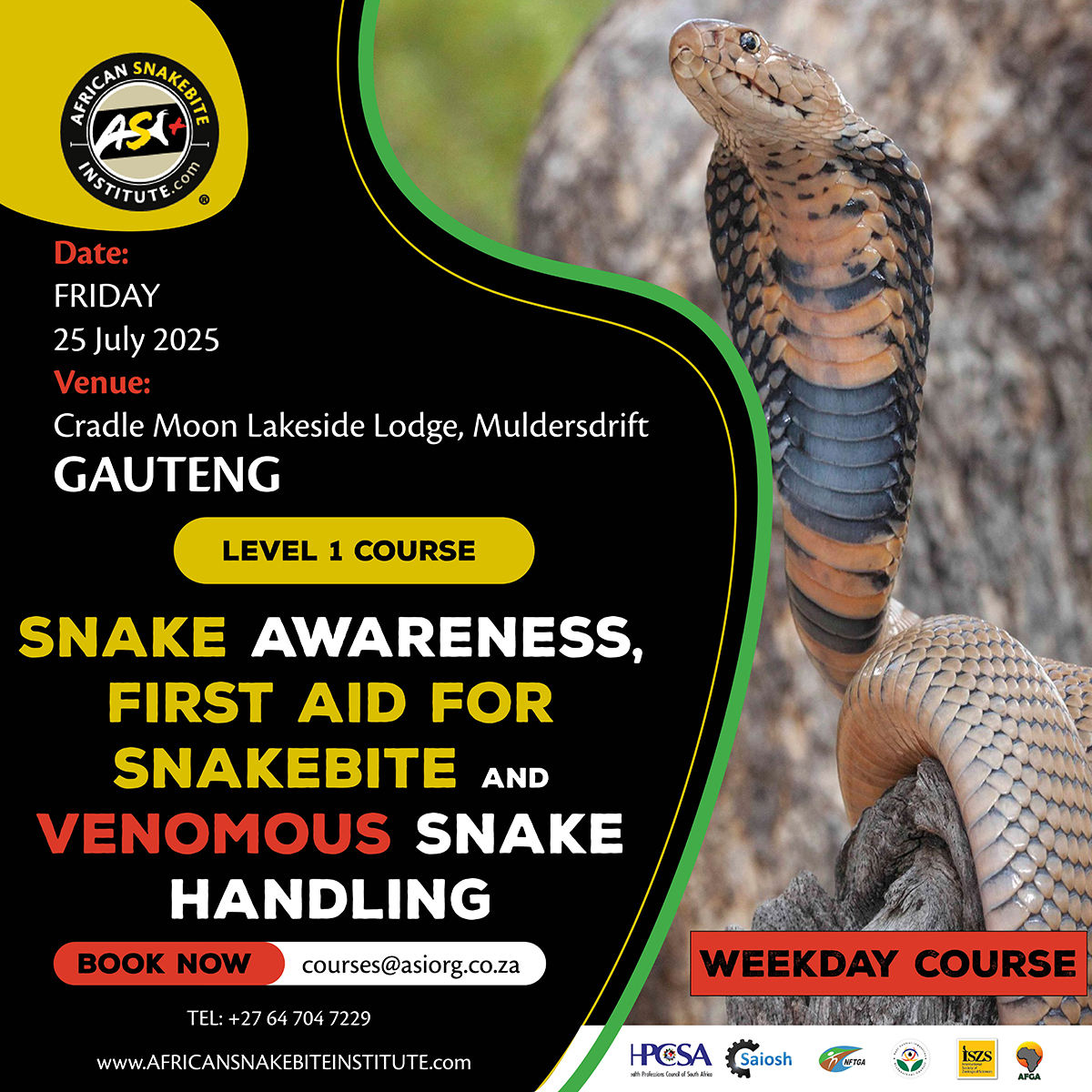 Snake Awareness & Venomous Snake Handling (Gauteng) - 2025-07-25