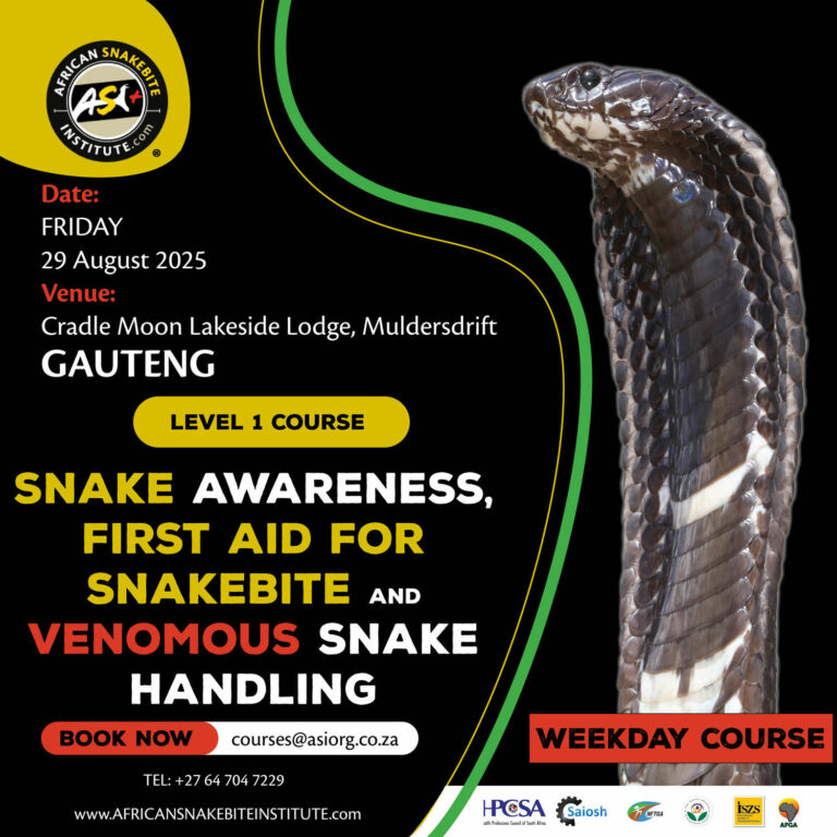 Snake Awareness & Venomous Snake Handling (Gauteng) - 2025-08-29