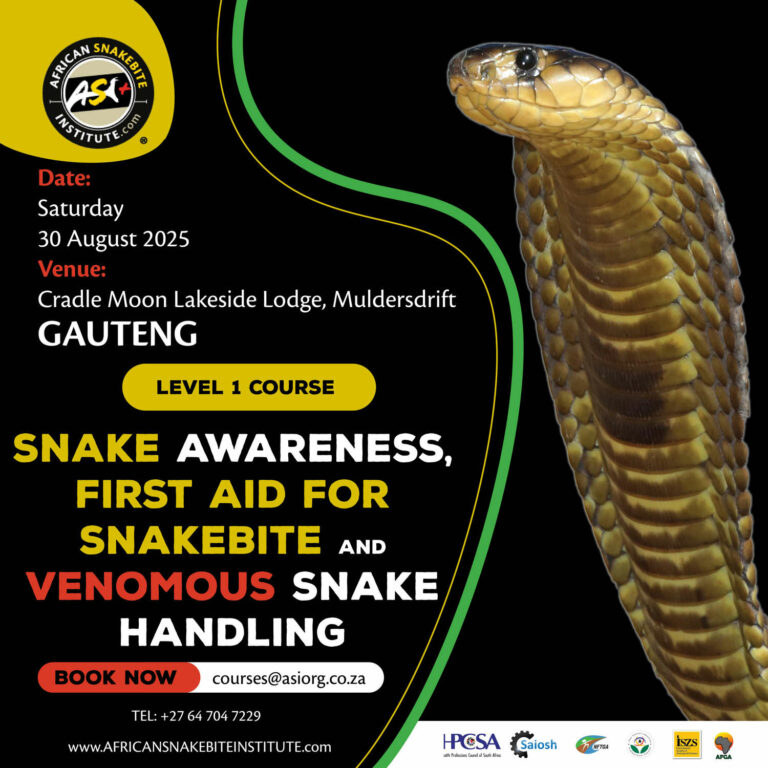 Snake Awareness & Venomous Snake Handling (Gauteng) - 2025-08-30