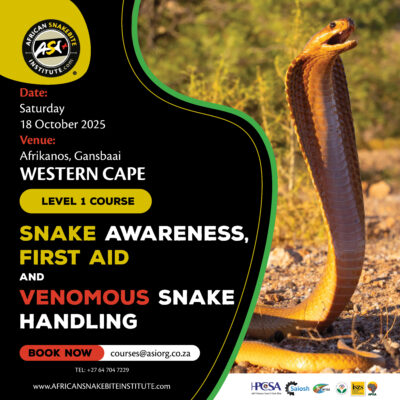 Snake Awareness & Venomous Snake Handling (Western Cape) - 2025-10-18