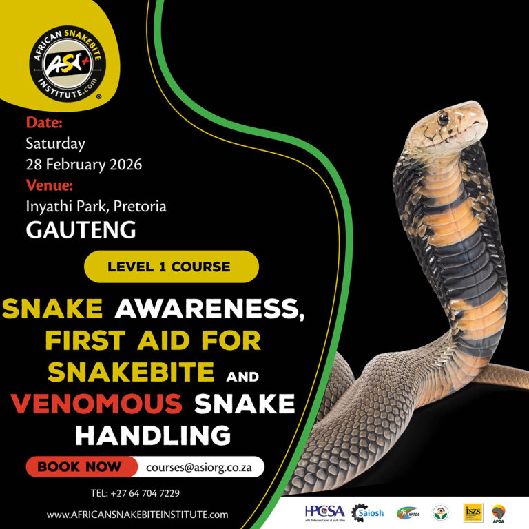 Snake Awareness & Venomous Snake Handling (Pretoria) - 2026-02-28